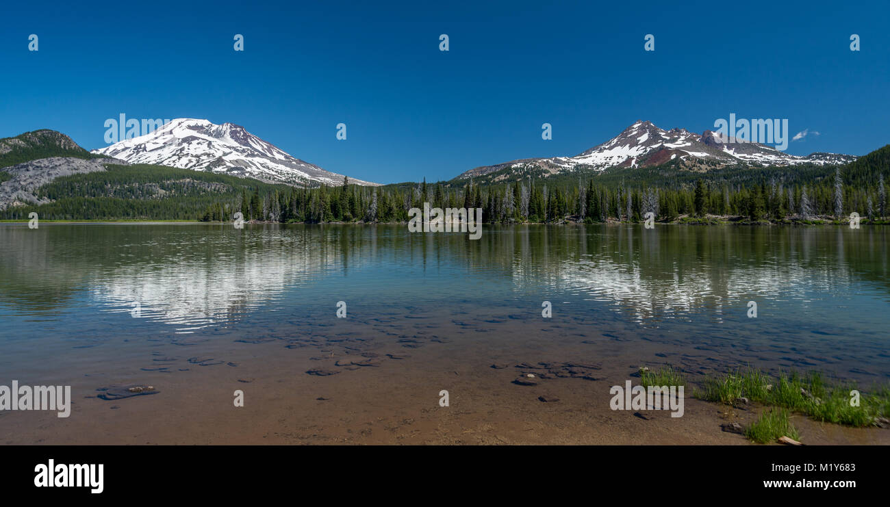 Sparks Lane in the central Oregon Cascade Mountains near Bend Stock ...