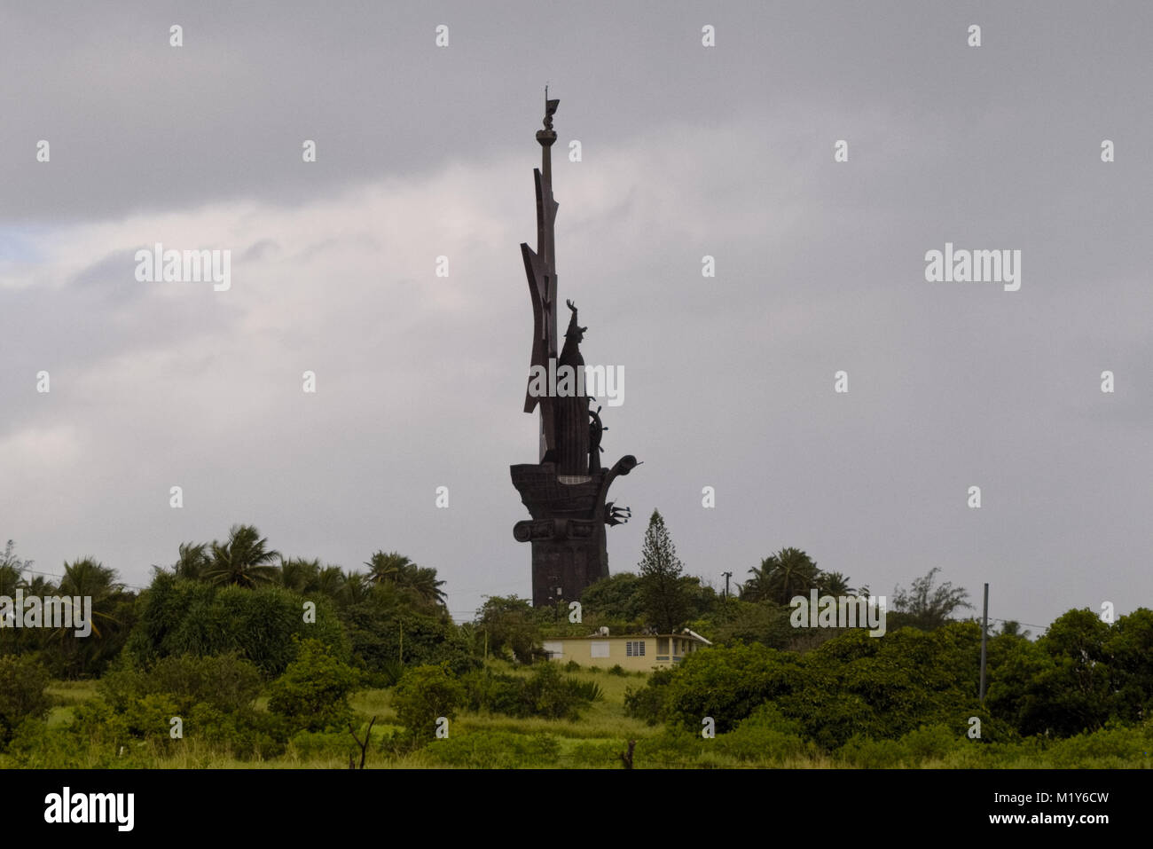 Christopher Columbus statue Arecibo Puerto Rico Stock Photo - Alamy
