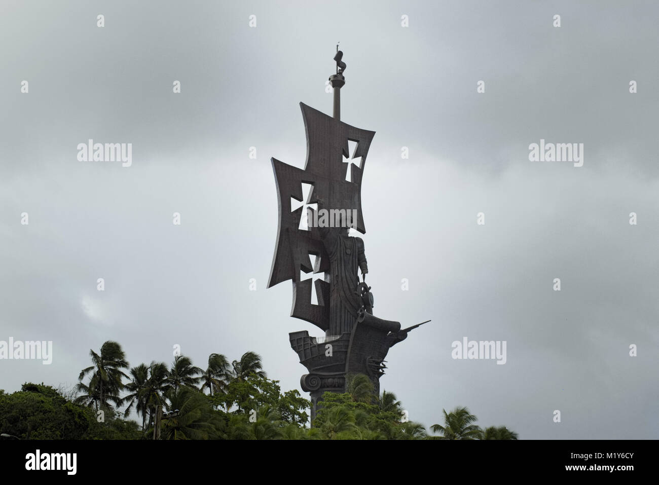 Christopher Columbus statue Arecibo Puerto Rico Stock Photo - Alamy