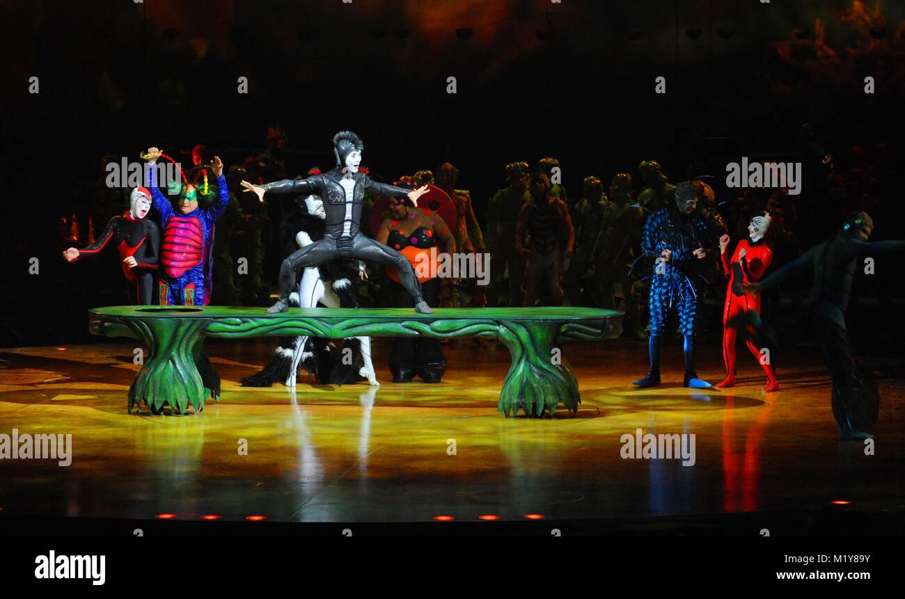 Cirque Du Soleil Dress rehearsal at the Royal Albert hall, London Stock ...