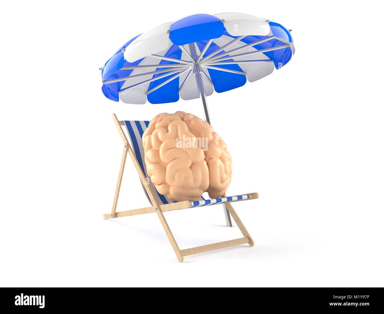 Brain relax concept isolated on white background Stock Photo - Alamy