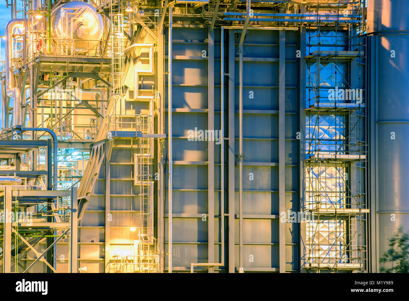 close up / Oil and gas refinery industry Factory at sunset Stock Photo ...