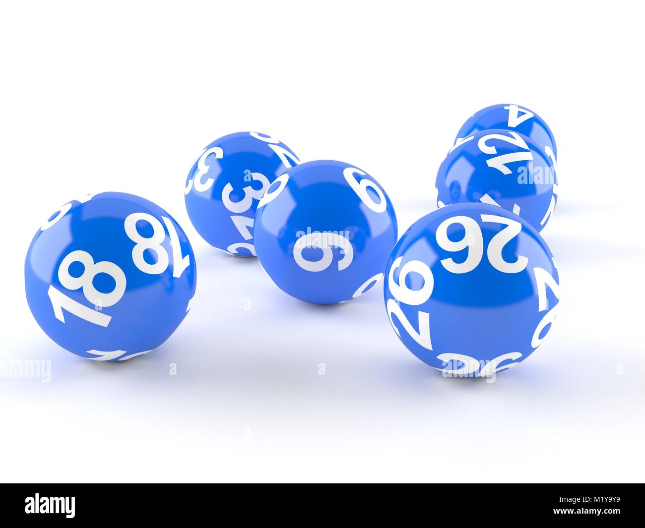 Lottery balls isolated on white background Stock Photo - Alamy
