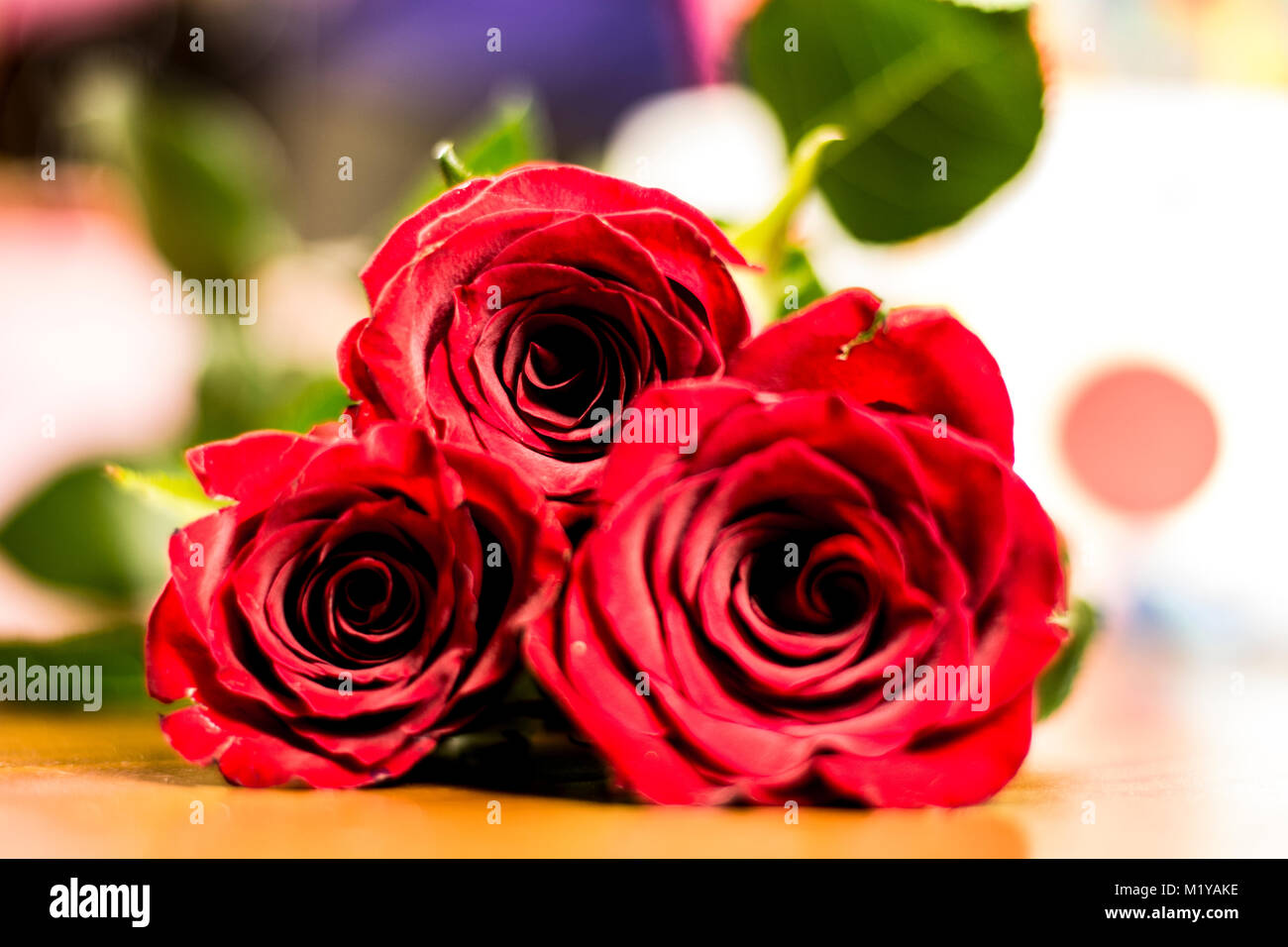 Bouquet of red roses Stock Photo - Alamy