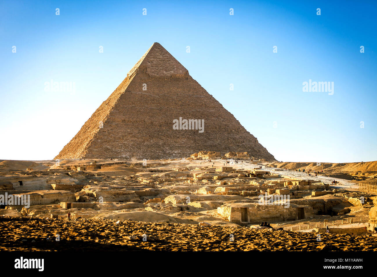 Pyramid of Cairo at sunset in Egypt Stock Photo - Alamy