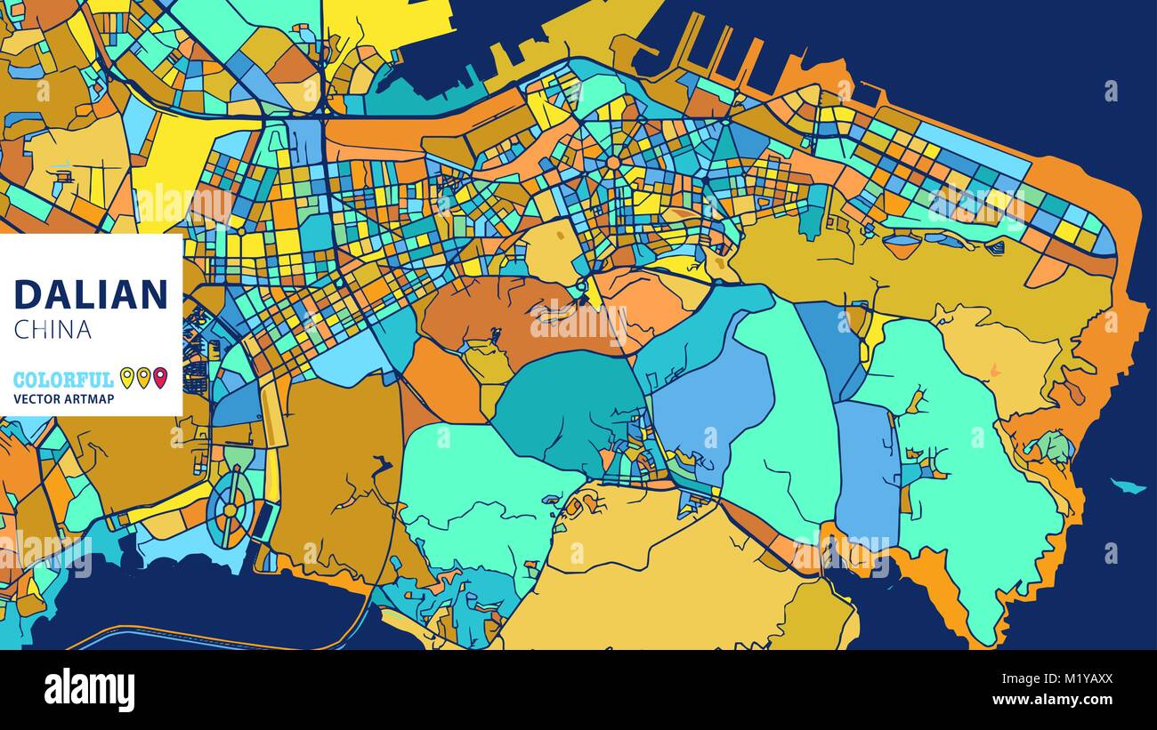 Dalian map hi-res stock photography and images - Alamy