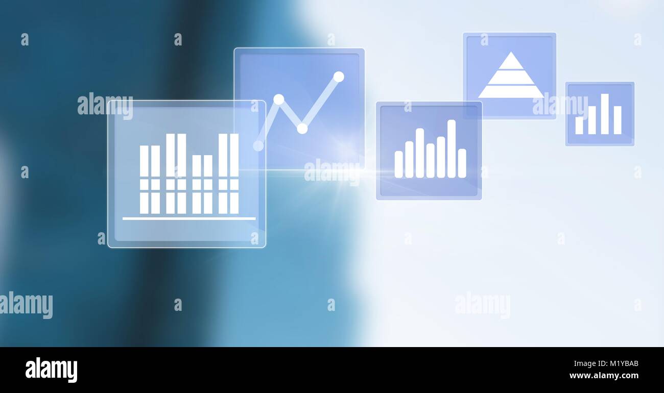 Business chart statistic icons Stock Photo - Alamy