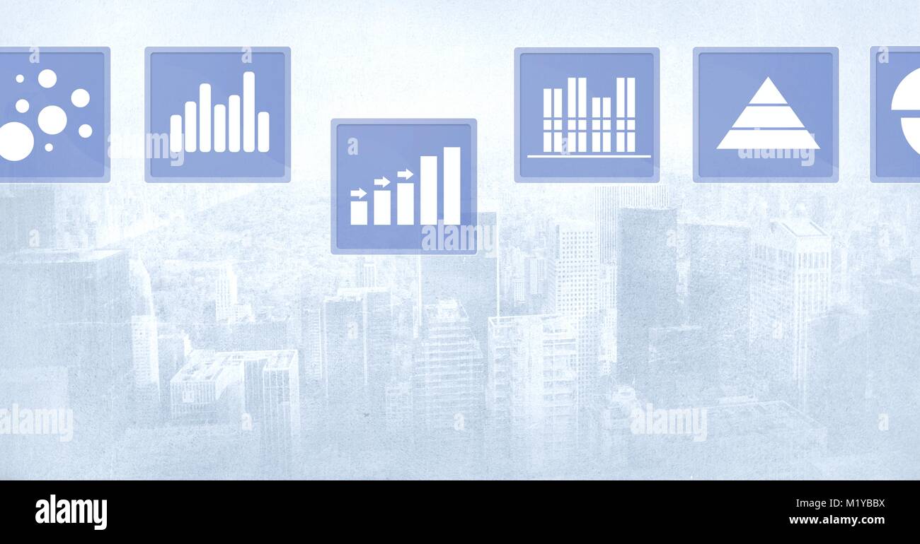 Business chart statistic icons Stock Photo - Alamy