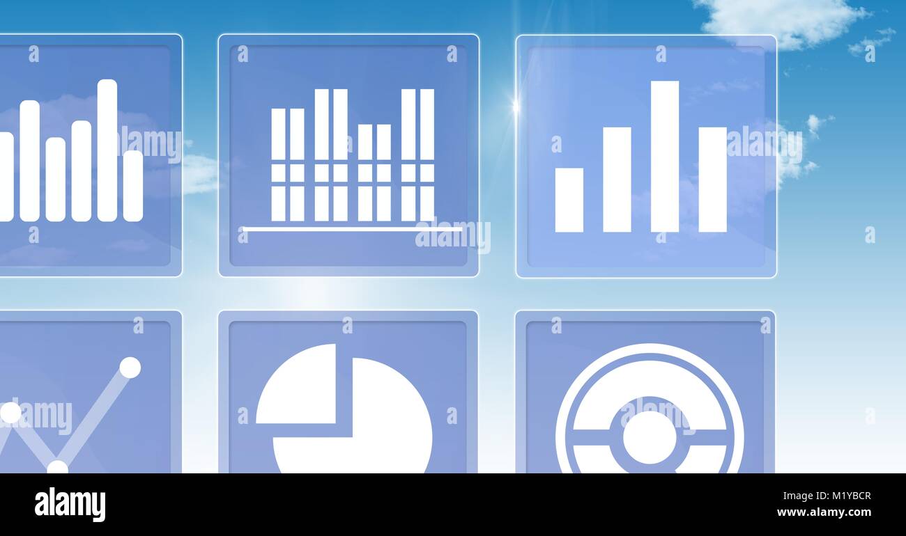 Business chart statistic icons Stock Photo - Alamy