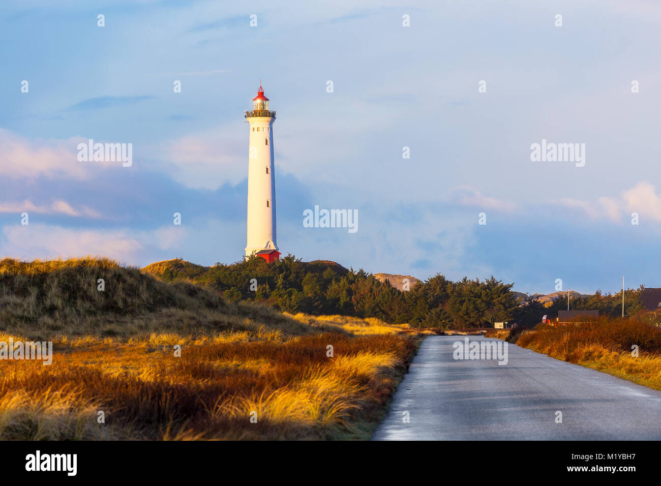 Winter morning at Lyngvig Fyr Stock Photo - Alamy