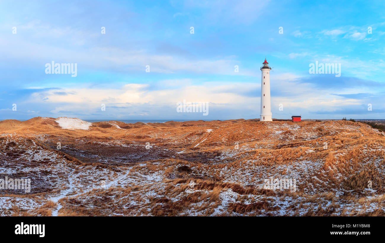 Winter morning at Lyngvig Fyr Stock Photo - Alamy