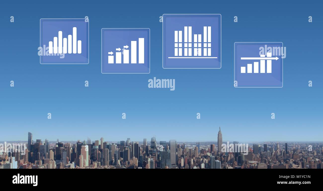 Business chart statistic icons Stock Photo - Alamy