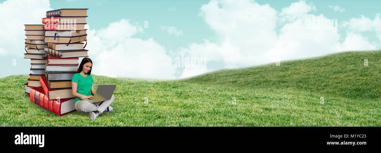 Computer books studying on scenic hi-res stock photography and images ...