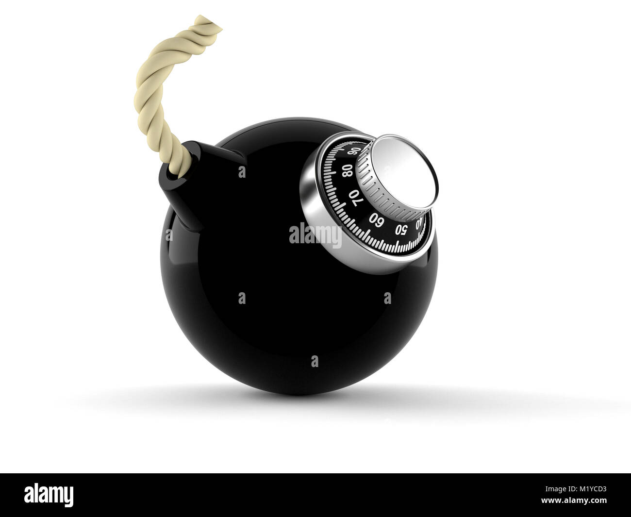 Bomb isolated on white background Stock Photo - Alamy