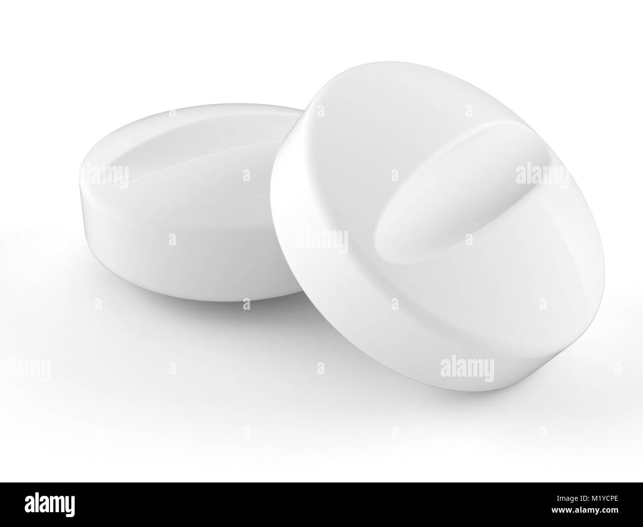 Tablets isolated on white background Stock Photo - Alamy