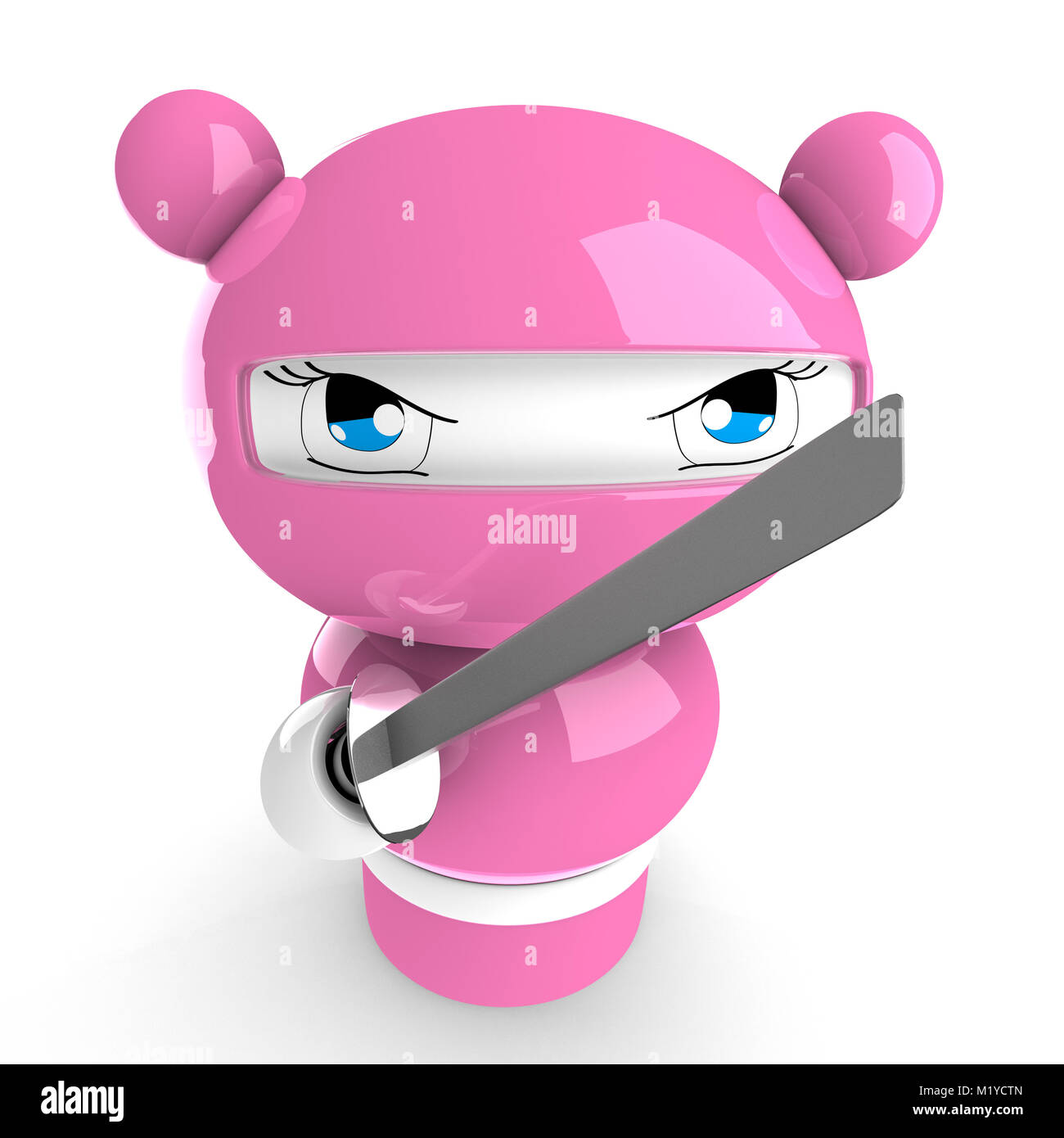 Cute Pink Cartoon Ninjas