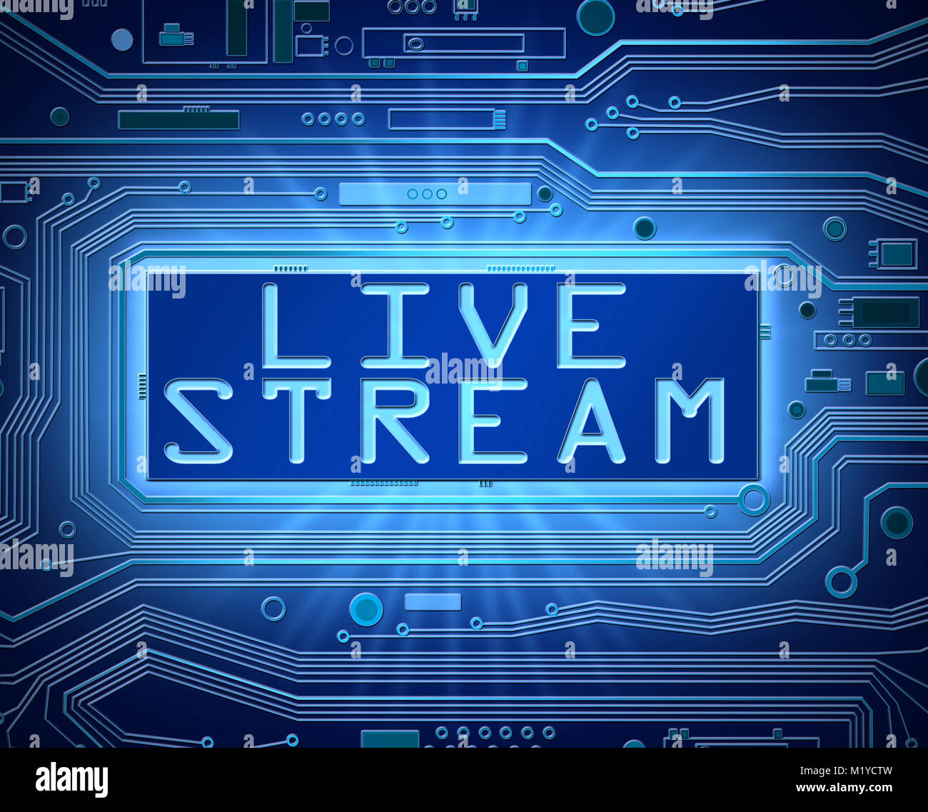 3d Abstract style illustration depicting printed circuit board ...