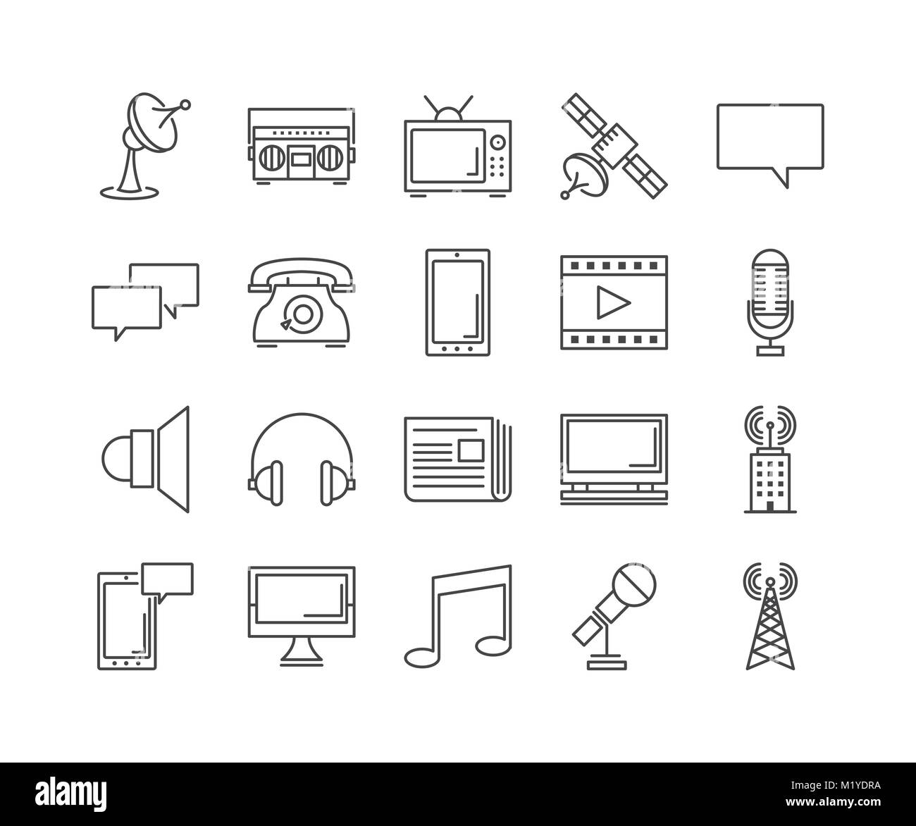 Set of line icons of communications Stock Vector Image & Art - Alamy