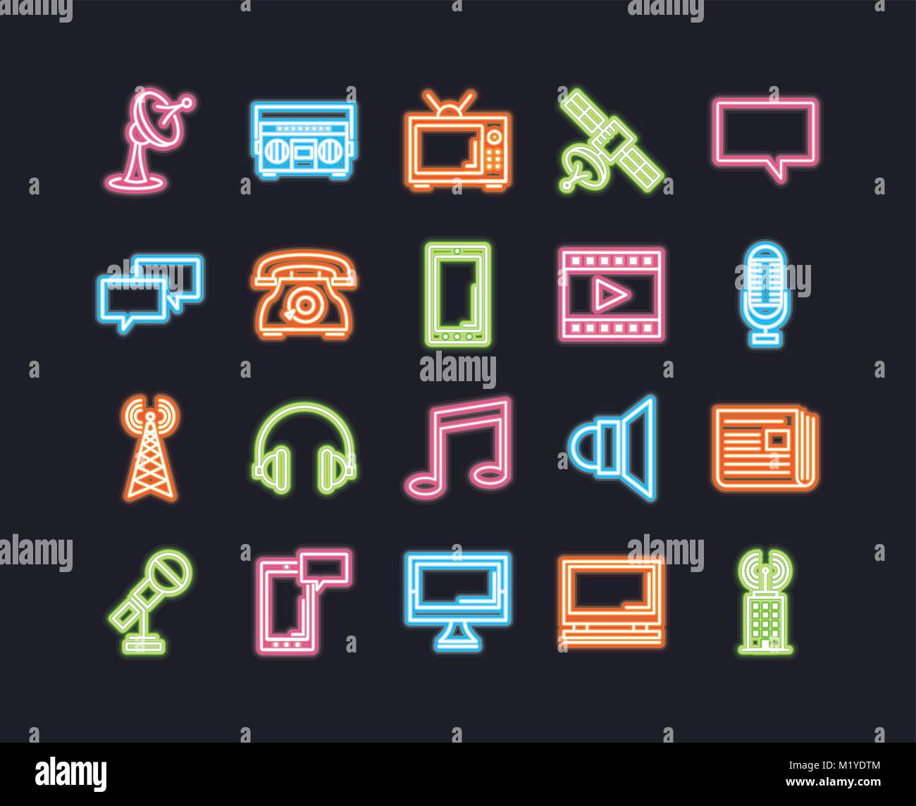 Set of line icons of communications Stock Vector Image & Art - Alamy