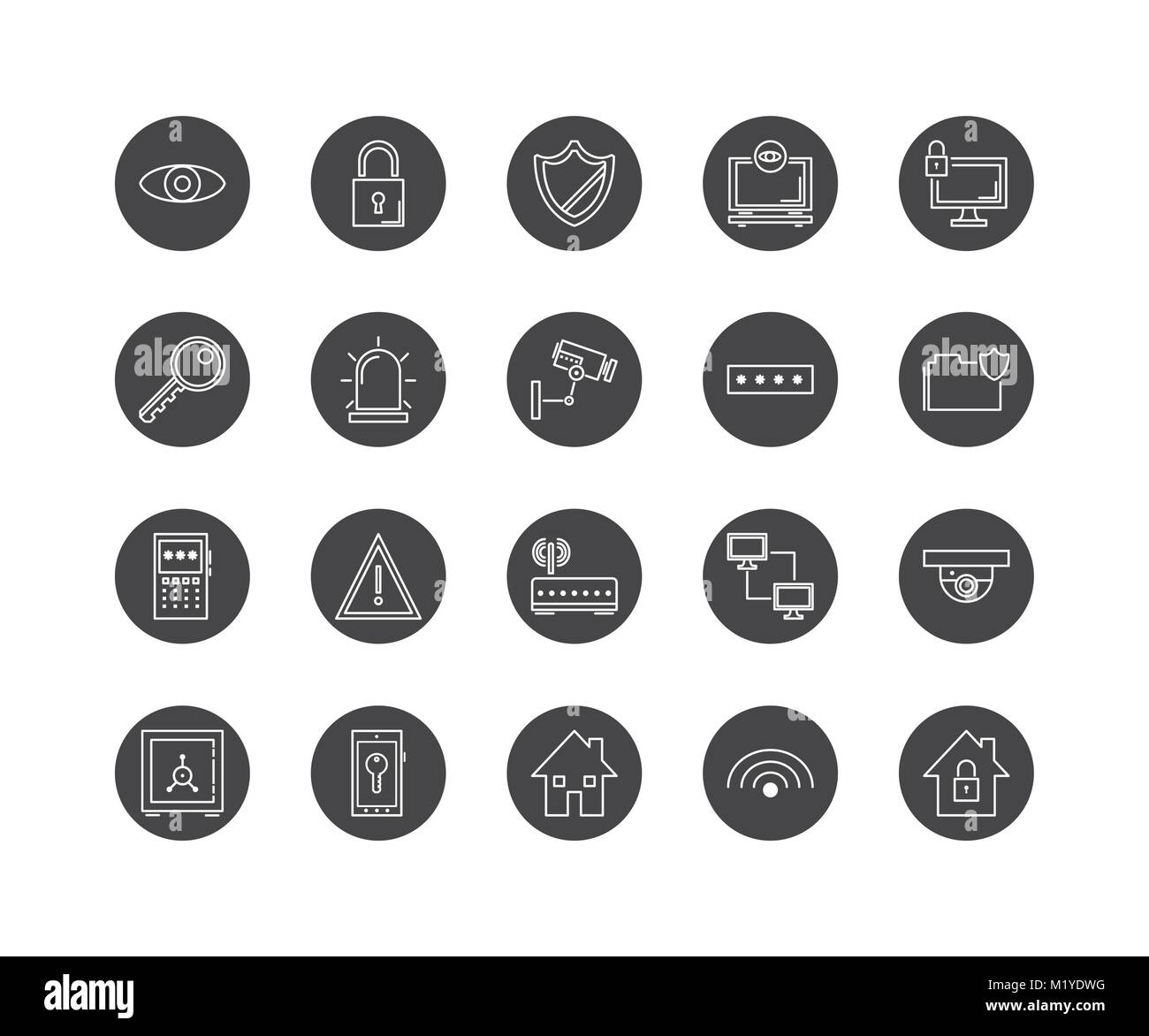Security, protect and technology icons Stock Vector Image & Art - Alamy