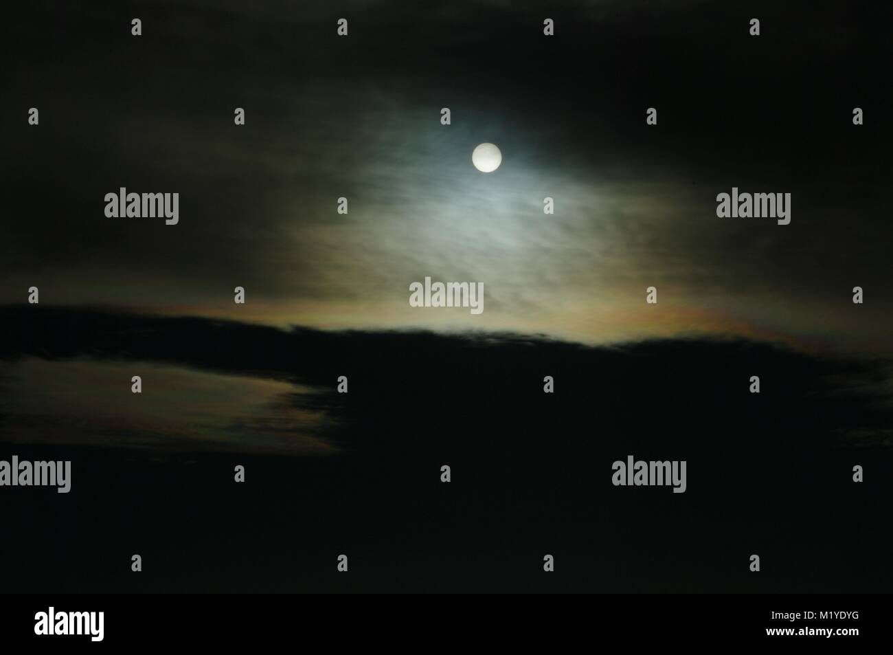 Weak Sun Shines through Maceral Altocumulus Clouds in a Spooky Abstract ...