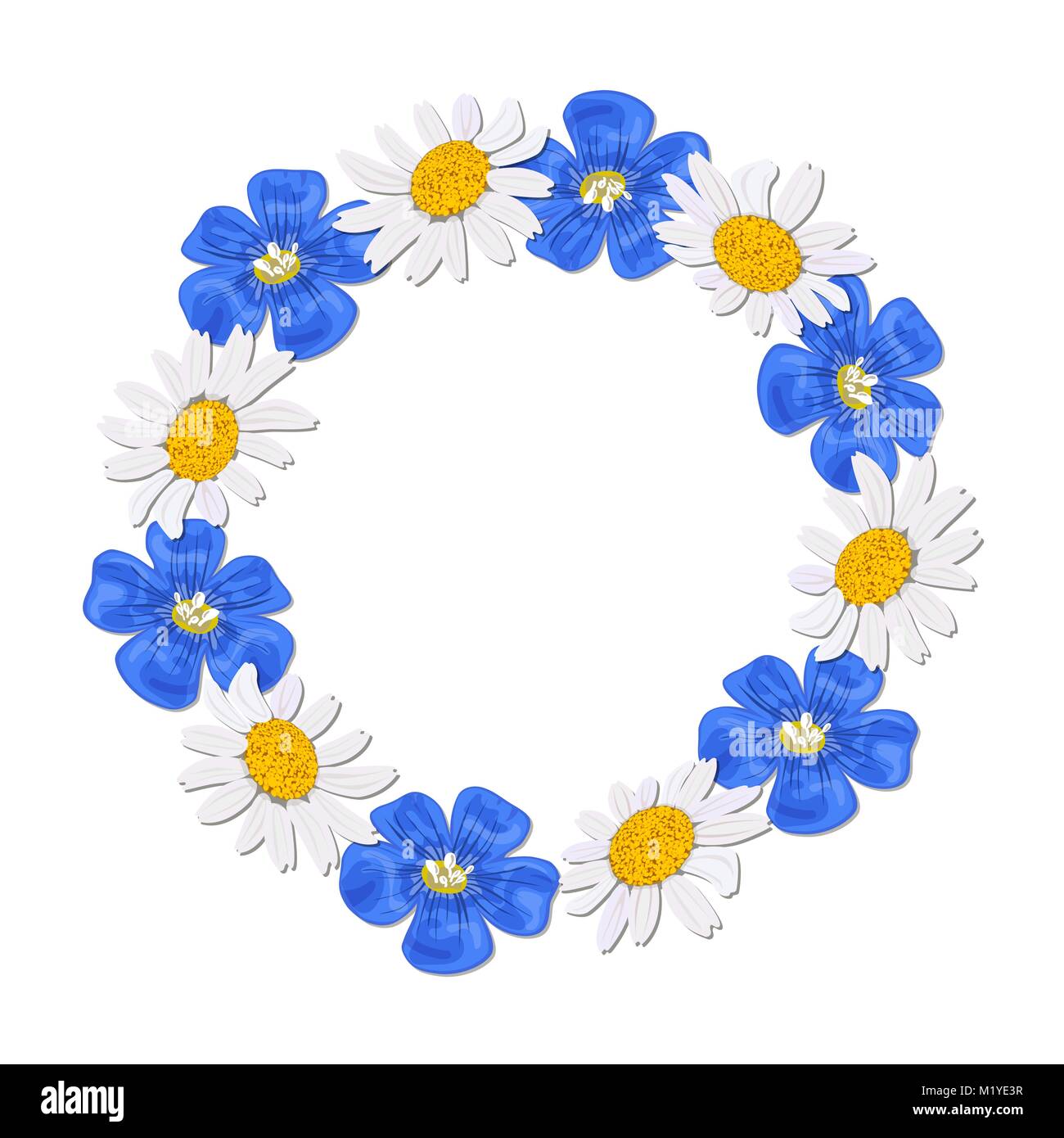 Wild blue flax wildflower Stock Vector Images - Alamy
