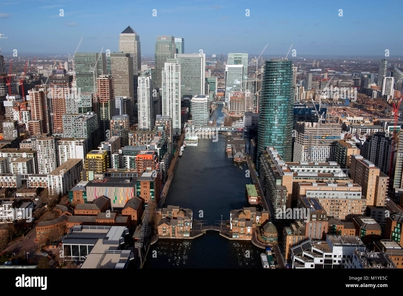 An aerial view canary wharf hi-res stock photography and images - Alamy