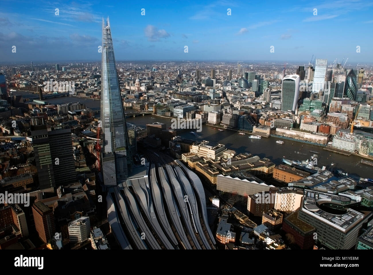 London Bridge area and the Shard London Stock Photo - Alamy