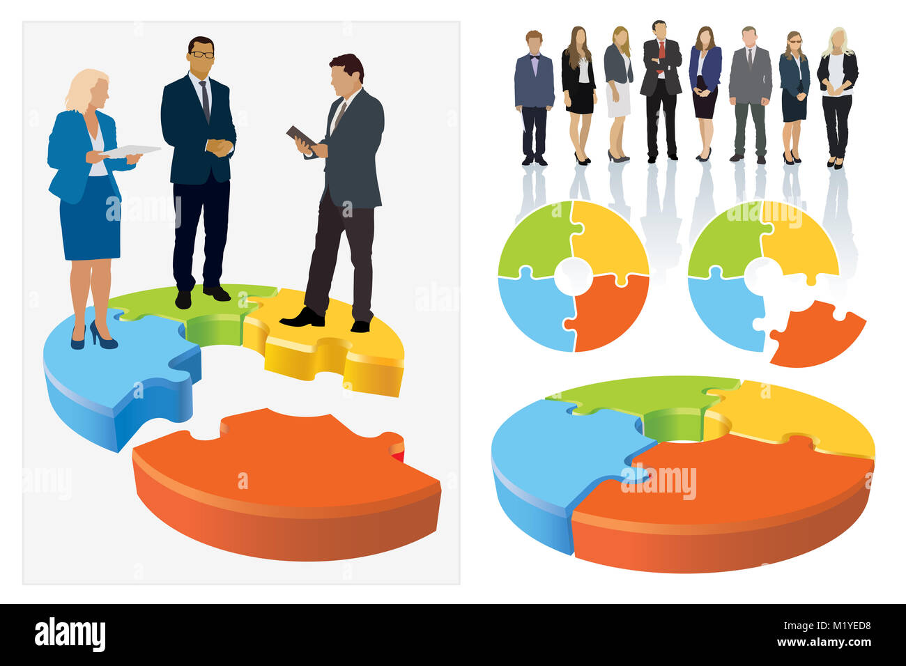 Create your own business team. Design elements. Businesspeople are ...