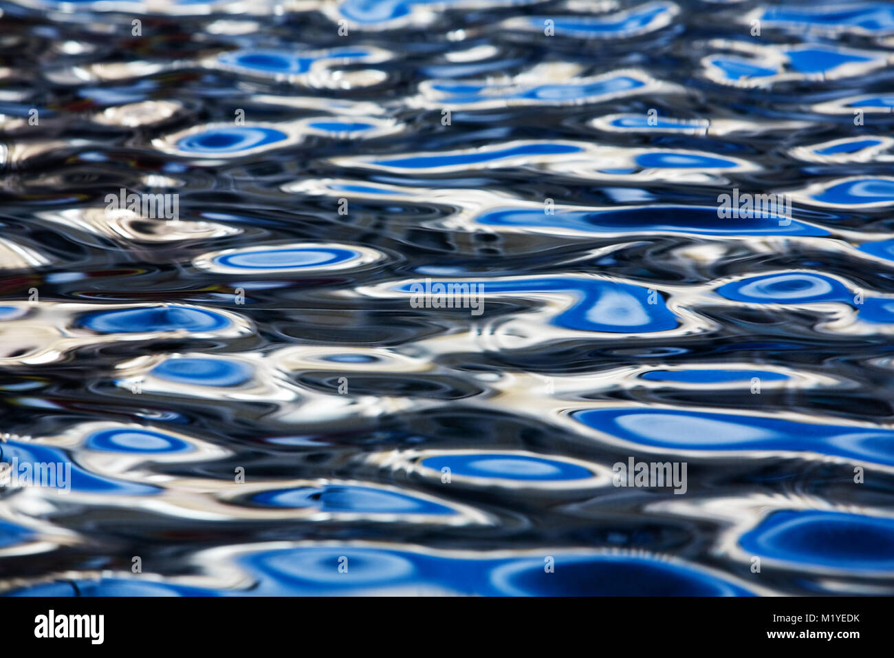Water Texture with blue rippled reflections Stock Photo - Alamy