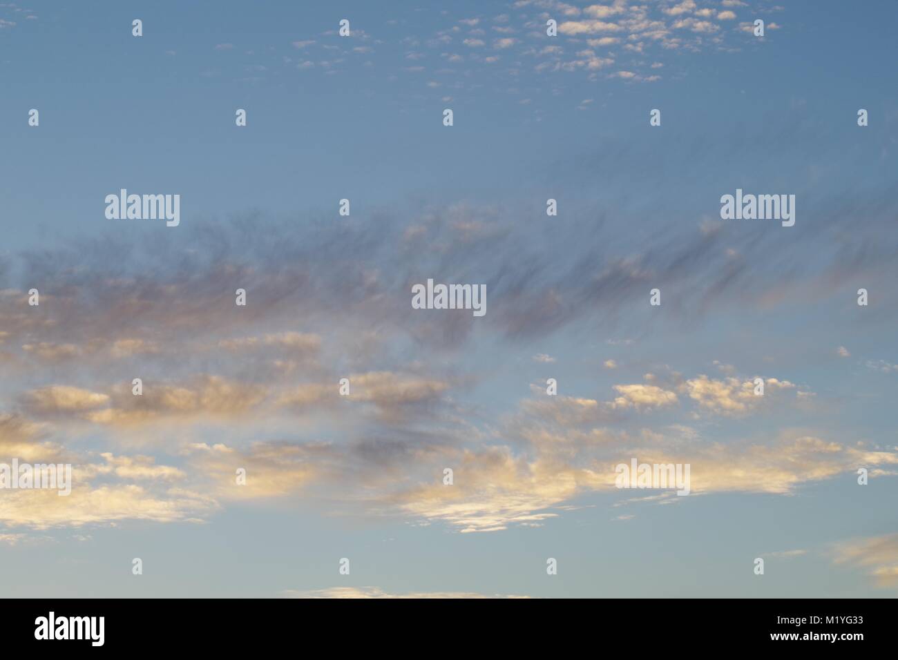 Interesting Summer Evening Clouds at Sunset. Altocumulus and ...