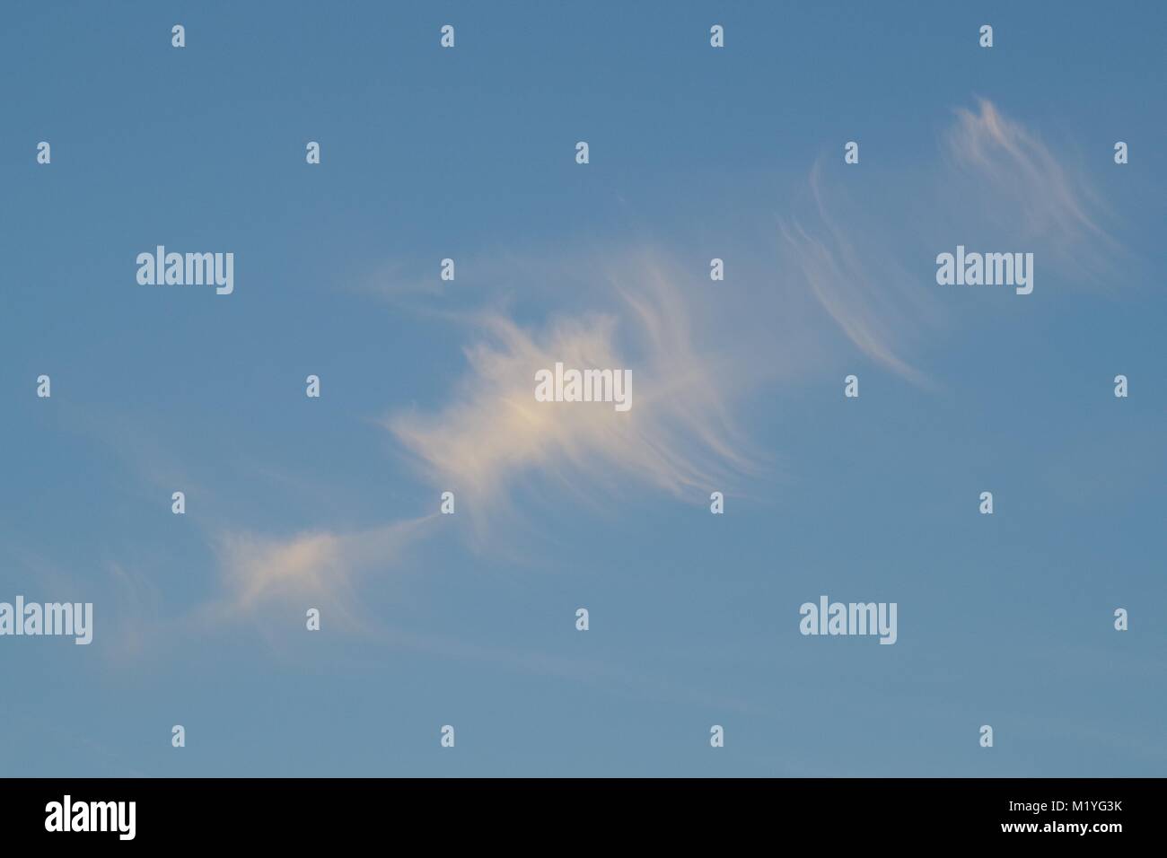 Interesting Summer Evening Clouds at Sunset. Altocumulus and ...
