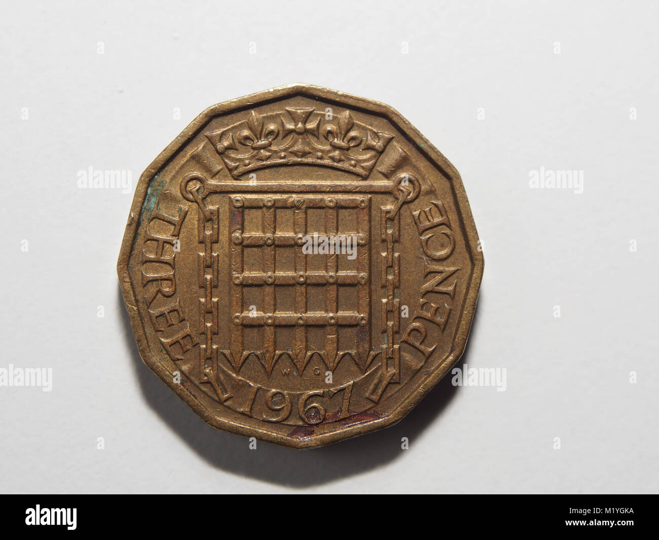 A 1967 British Threepenny bit Stock Photo - Alamy