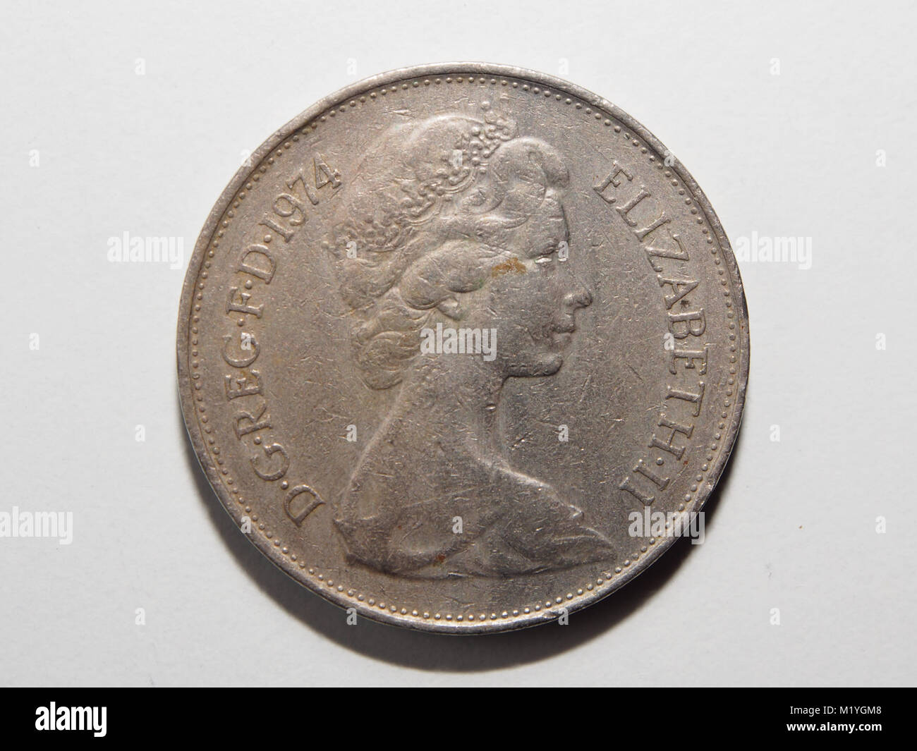 A 1974 ten pence coin sterling, UK Stock Photo - Alamy