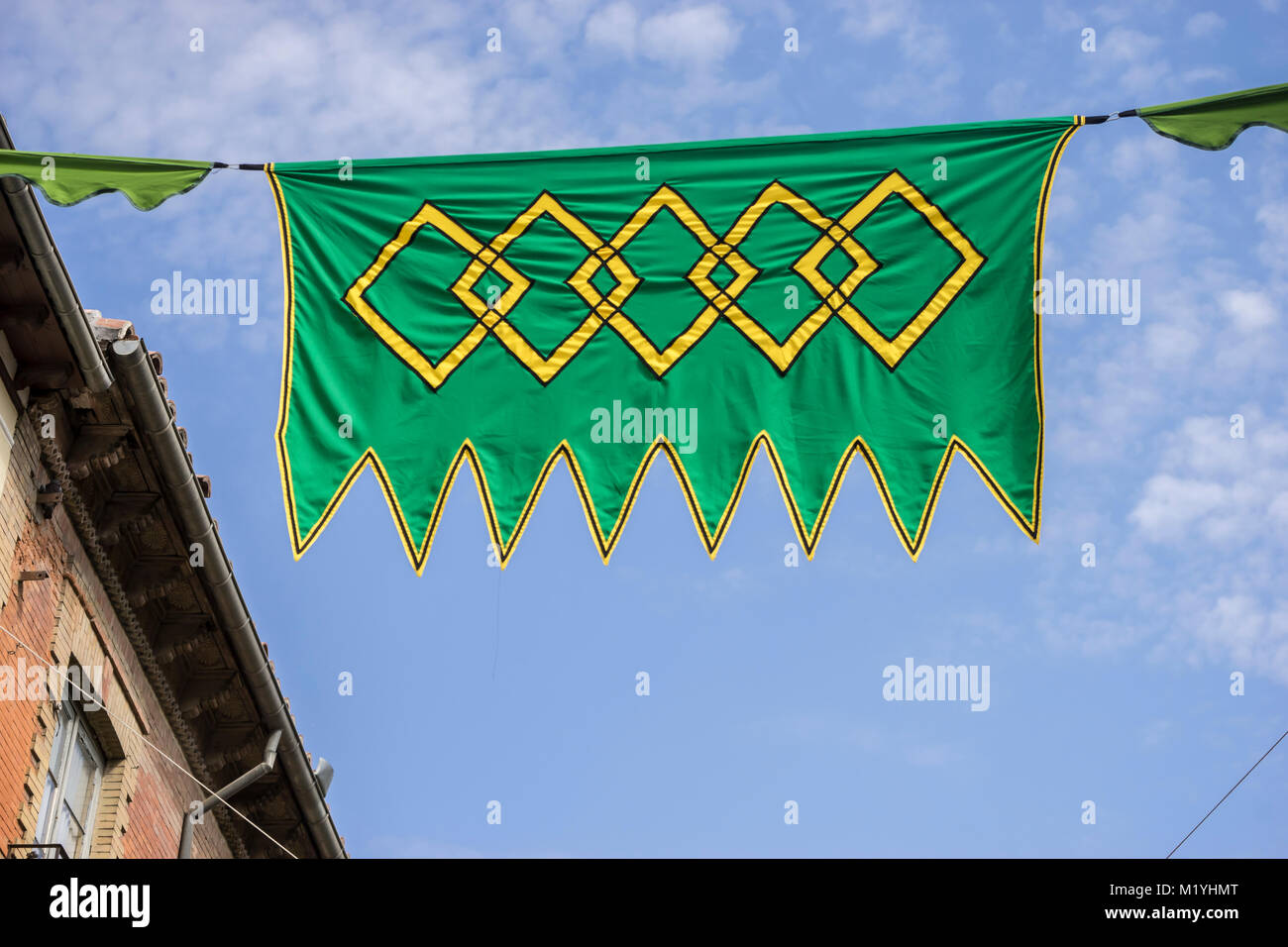 Tourism, traditional medieval festival in the streets of Alcala de ...