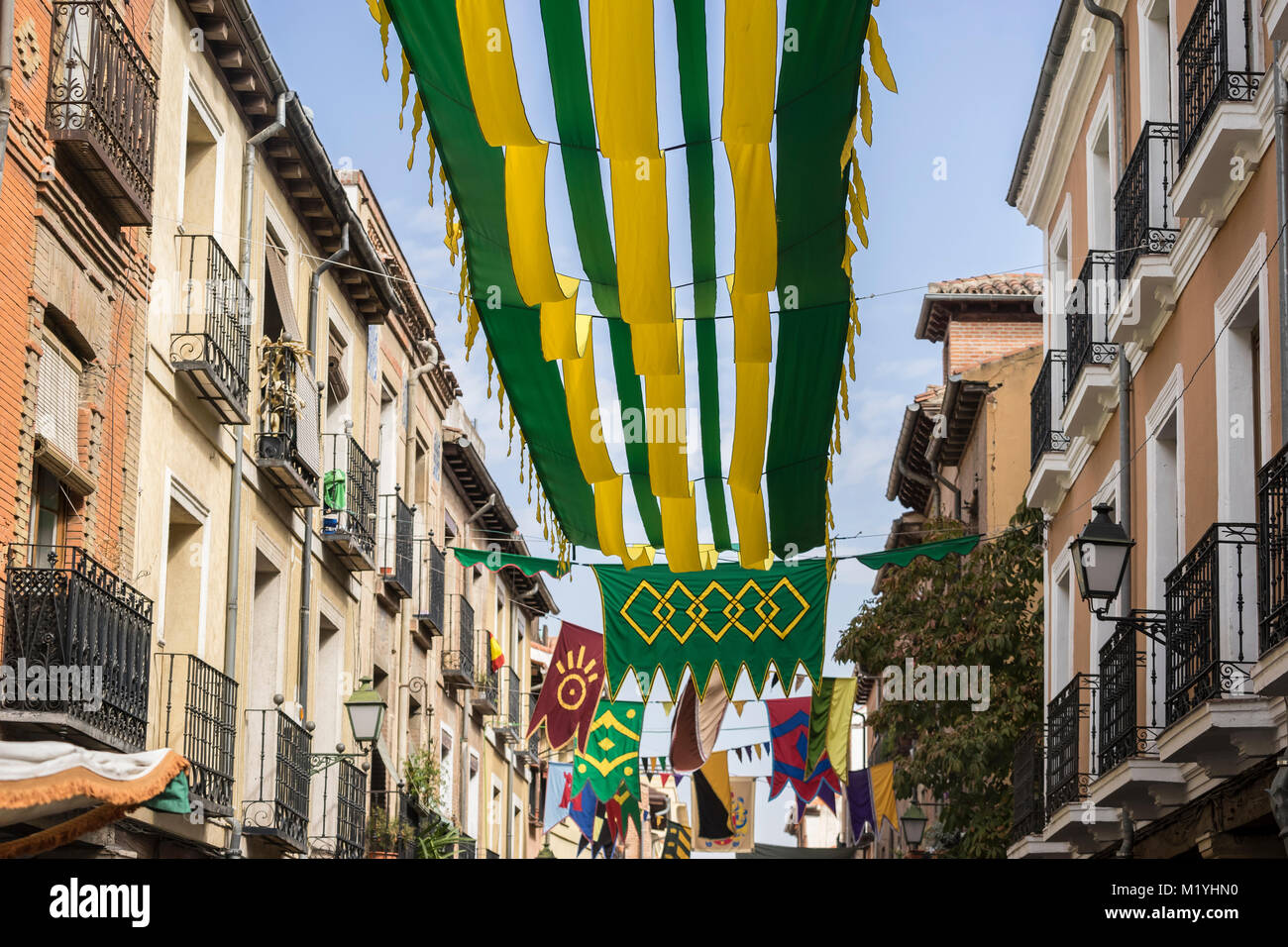traditional medieval festival in the streets of Alcala de Henares ...
