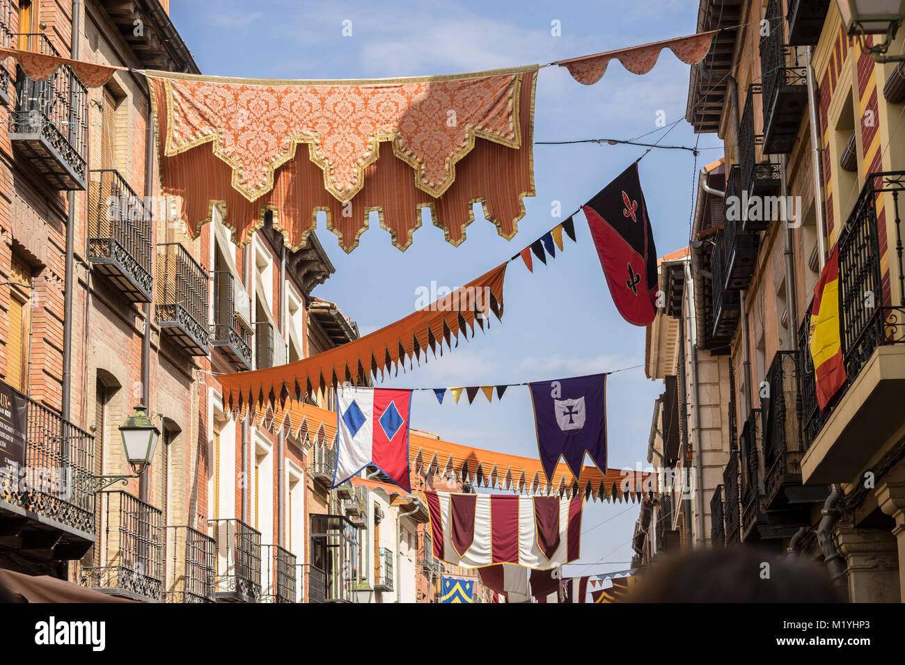 traditional medieval festival in the streets of Alcala de Henares ...
