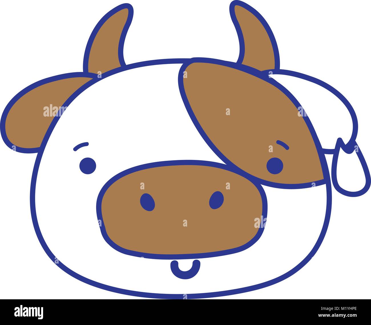 Pretty cow head Stock Vector Images - Alamy