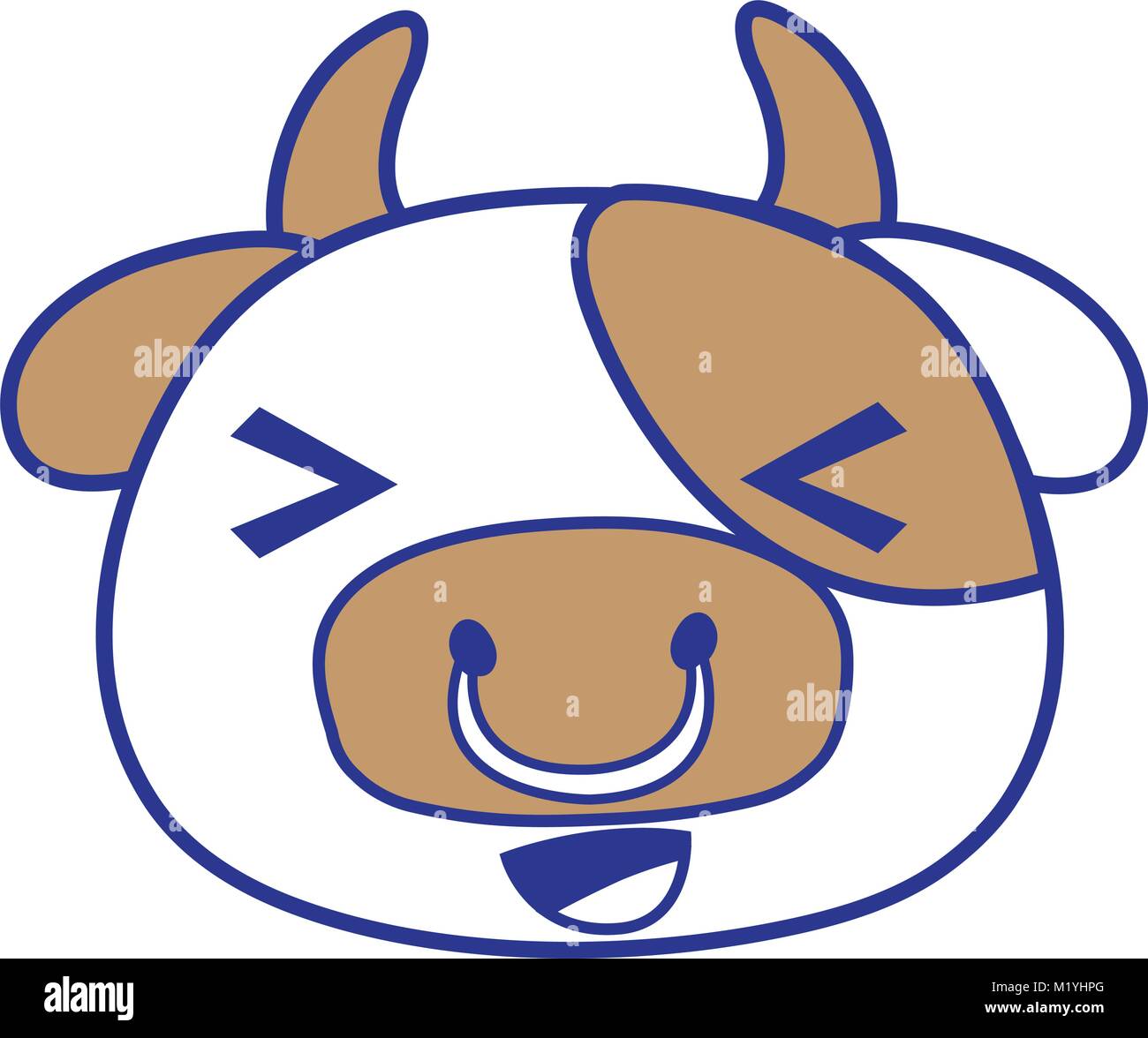 Pretty cow head Stock Vector Images - Alamy