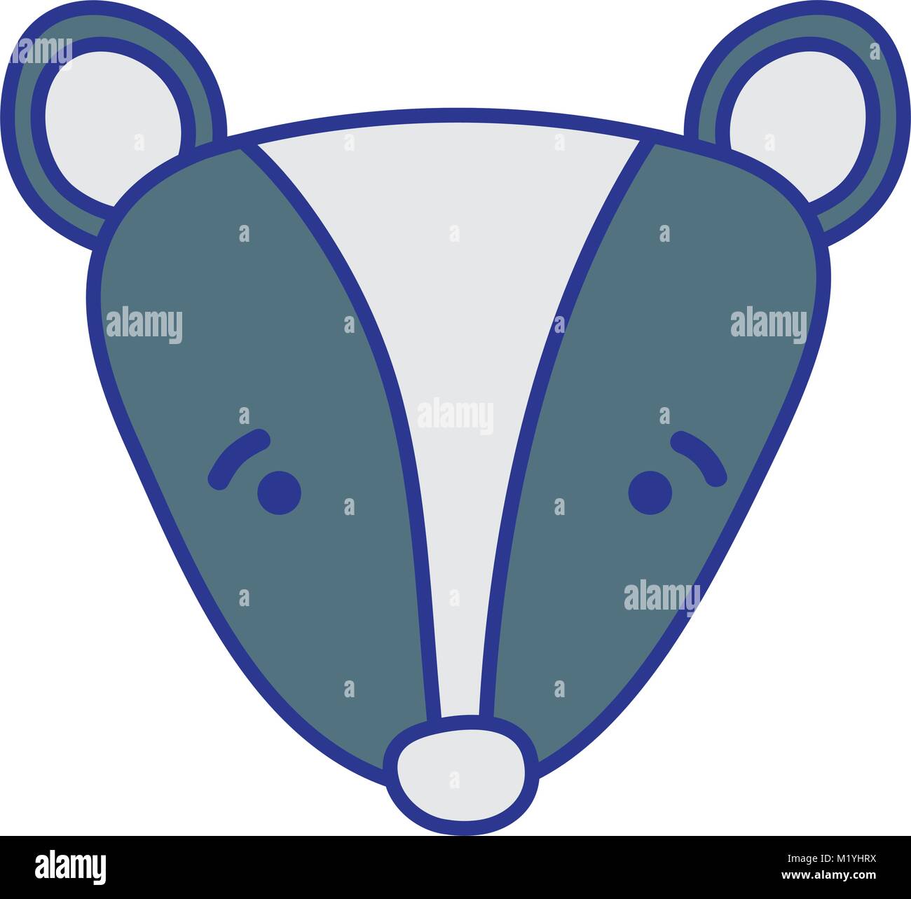 colorful sad skunk head wild animal Stock Vector Image & Art - Alamy