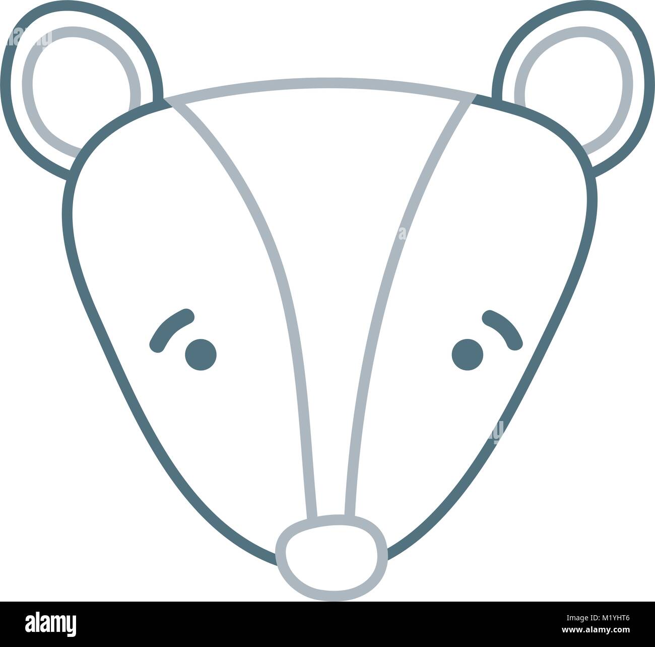 color line sad skunk head wild animal Stock Vector Image & Art - Alamy