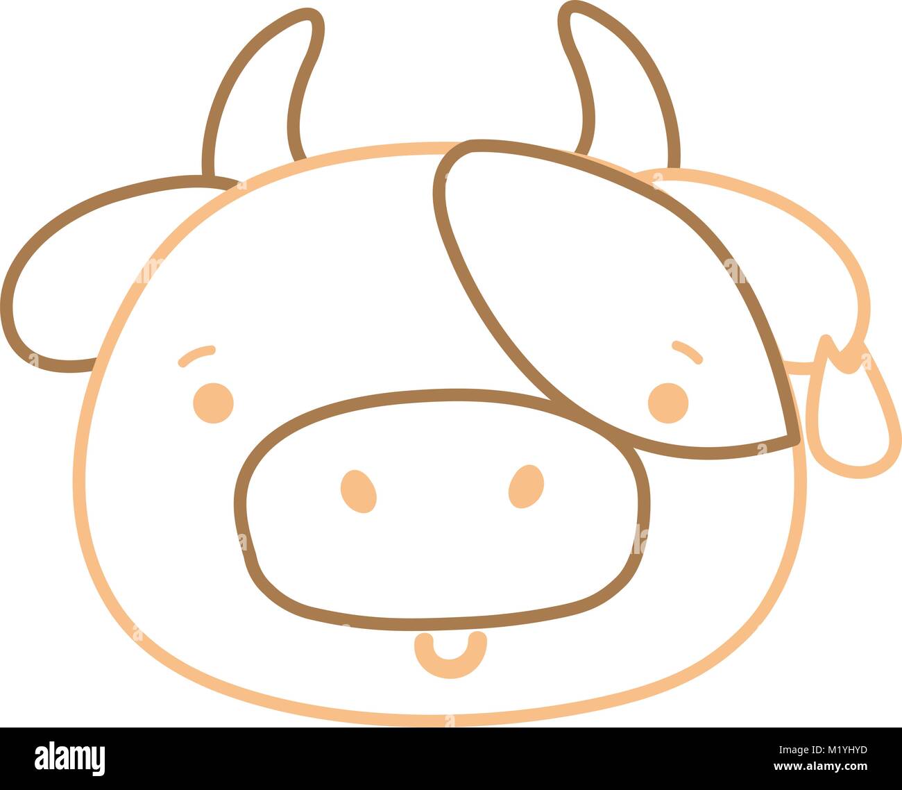 Pretty cow head Stock Vector Images - Alamy