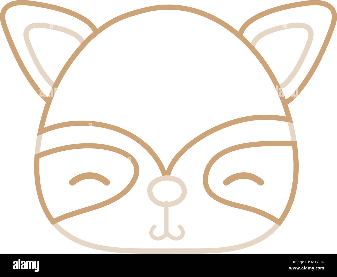 Color cute shy raccoon hi-res stock photography and images - Alamy