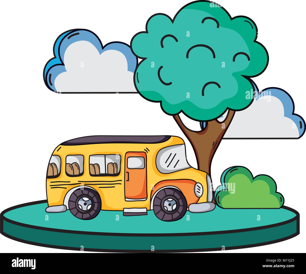 Bus in america Stock Vector Images - Alamy