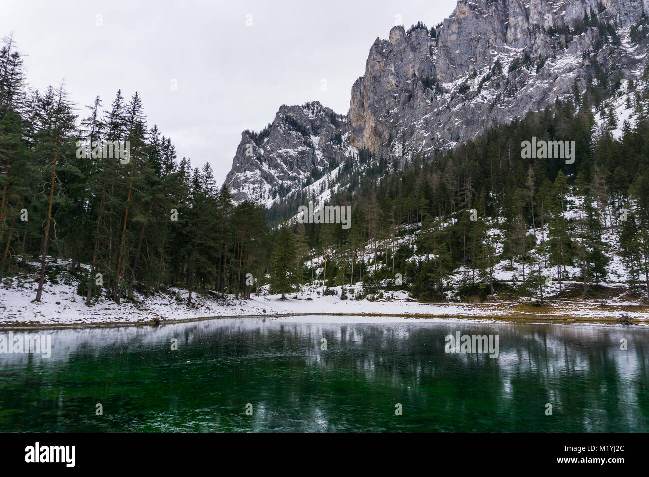 The spectacular Green Lake in the Alps of Styria Stock Photo - Alamy
