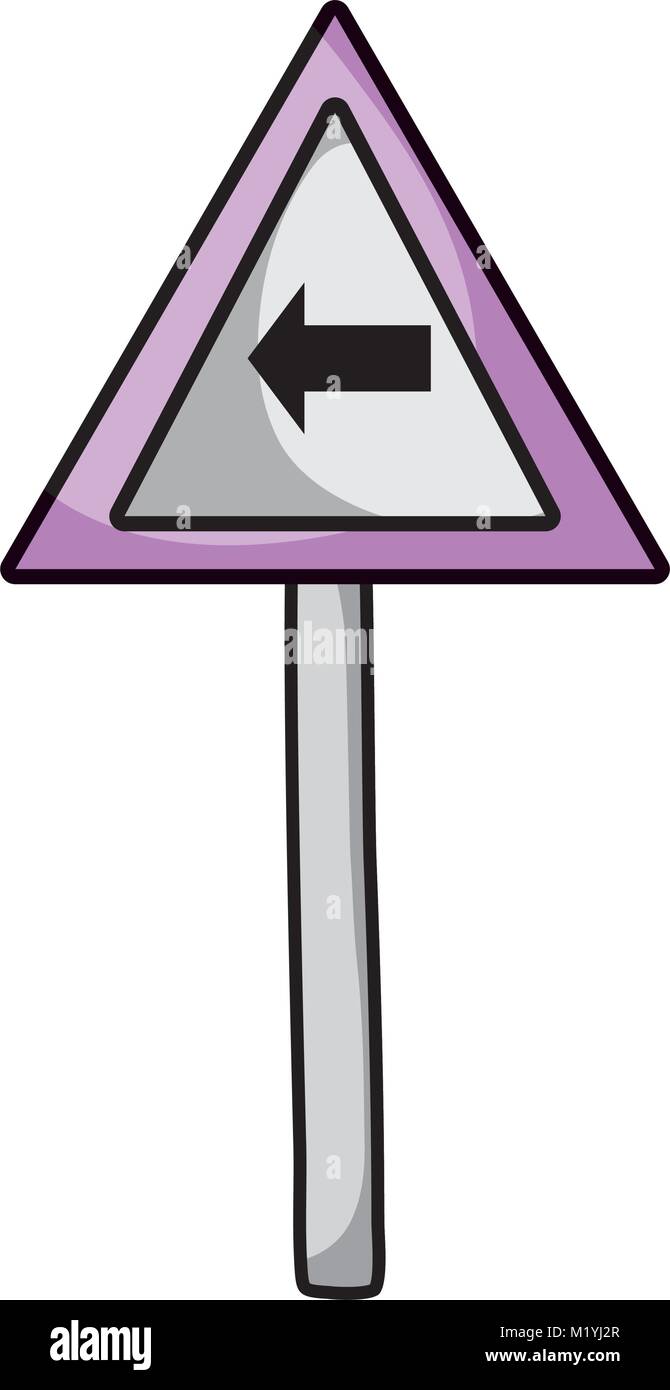 Dangerous curve to the left Stock Vector Images - Alamy