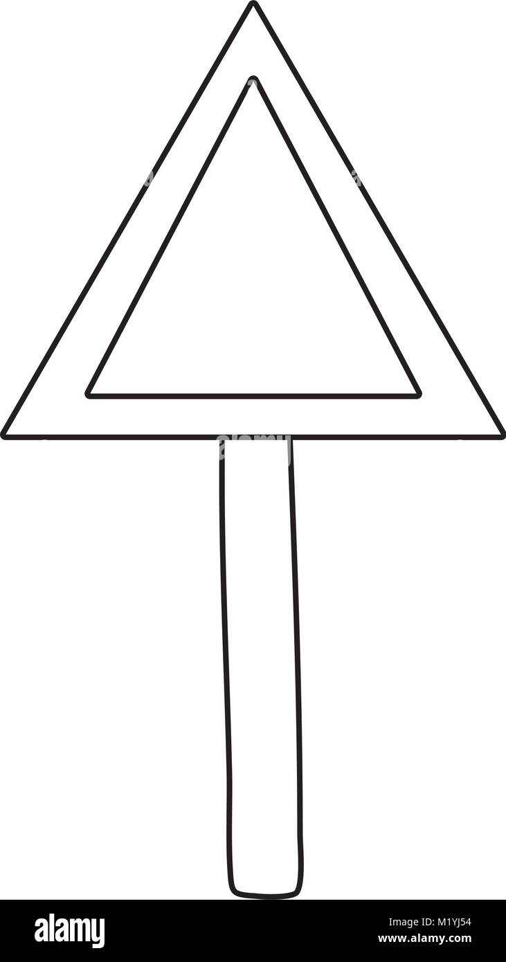 line triangle warning metal notices frame Stock Vector Image & Art - Alamy