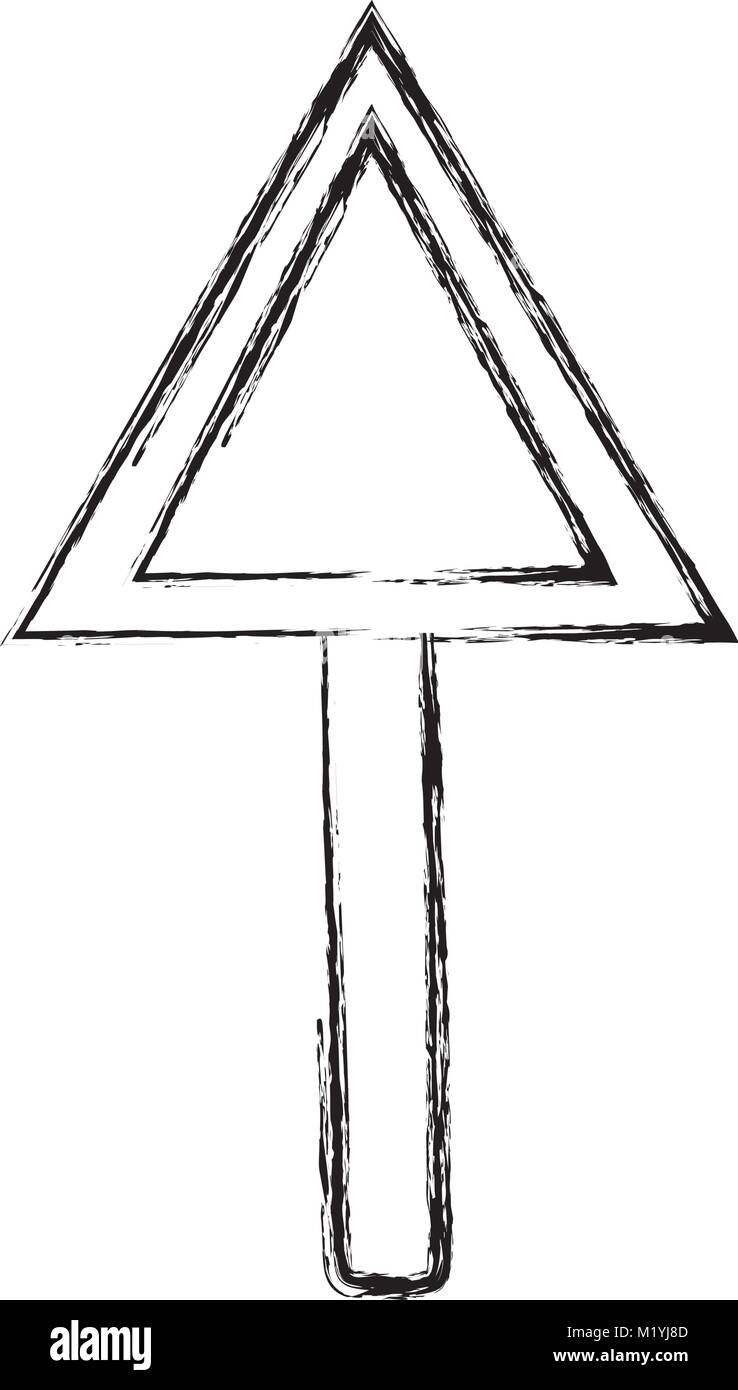 grunge triangle warning metal notices frame Stock Vector Image & Art ...