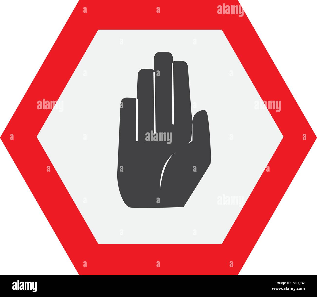 colorful warning metal notices with stop sign Stock Vector Image & Art ...