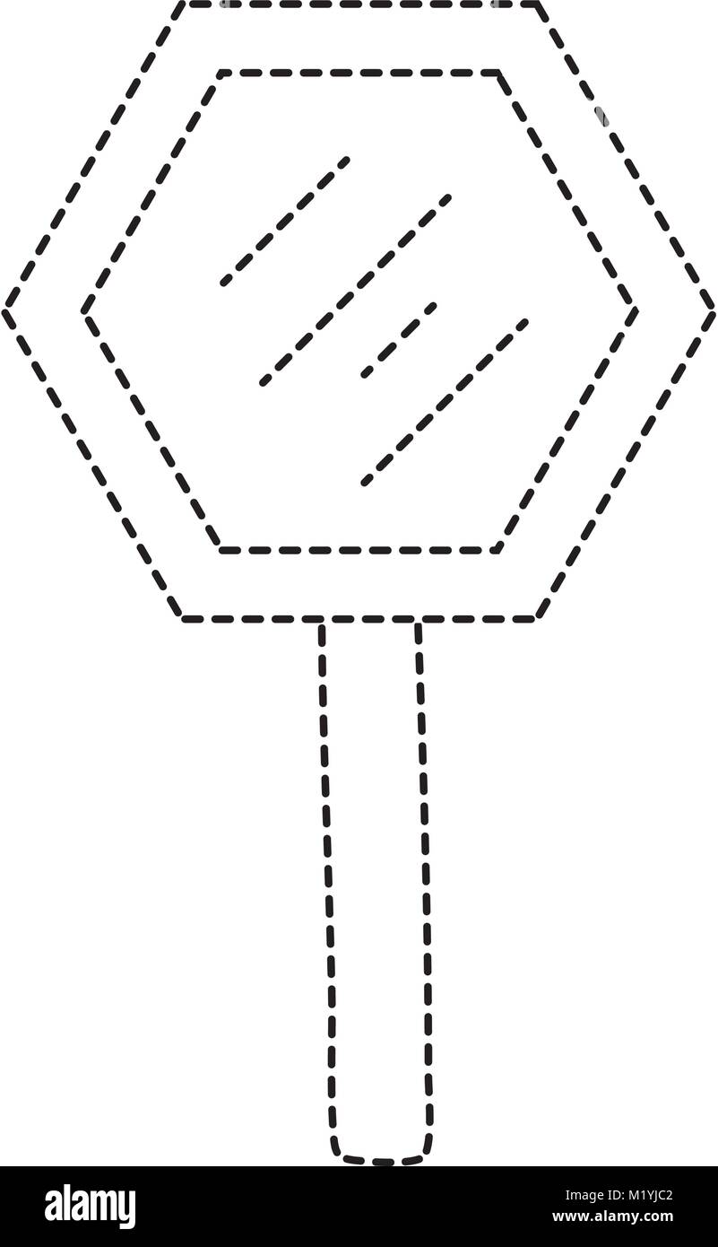 dotted shape warning notices metal frame sign Stock Vector Image & Art ...